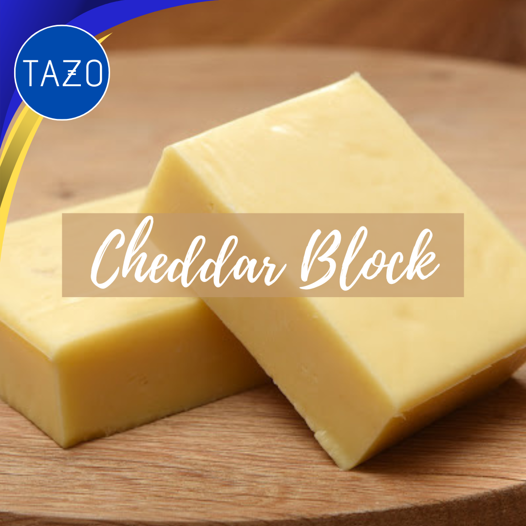 Cheddar Cheese Block 1 kg / 2 kg – TAZO Foods Pk